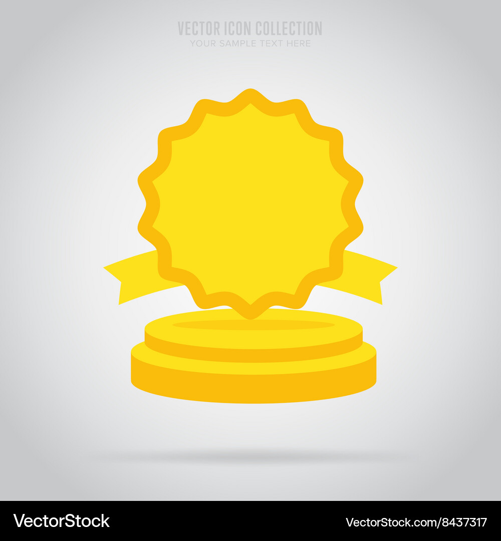 Winner isolated badge label or sticker Royalty Free Vector