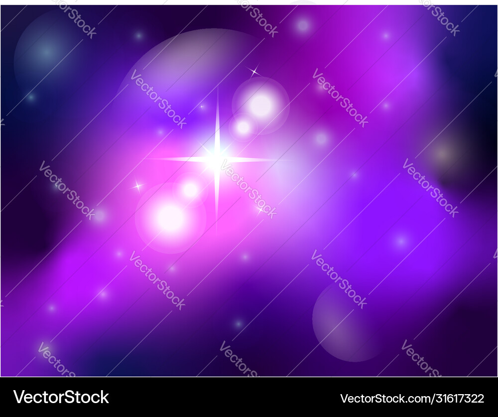 Abstract space landscape with stars nebulae Vector Image