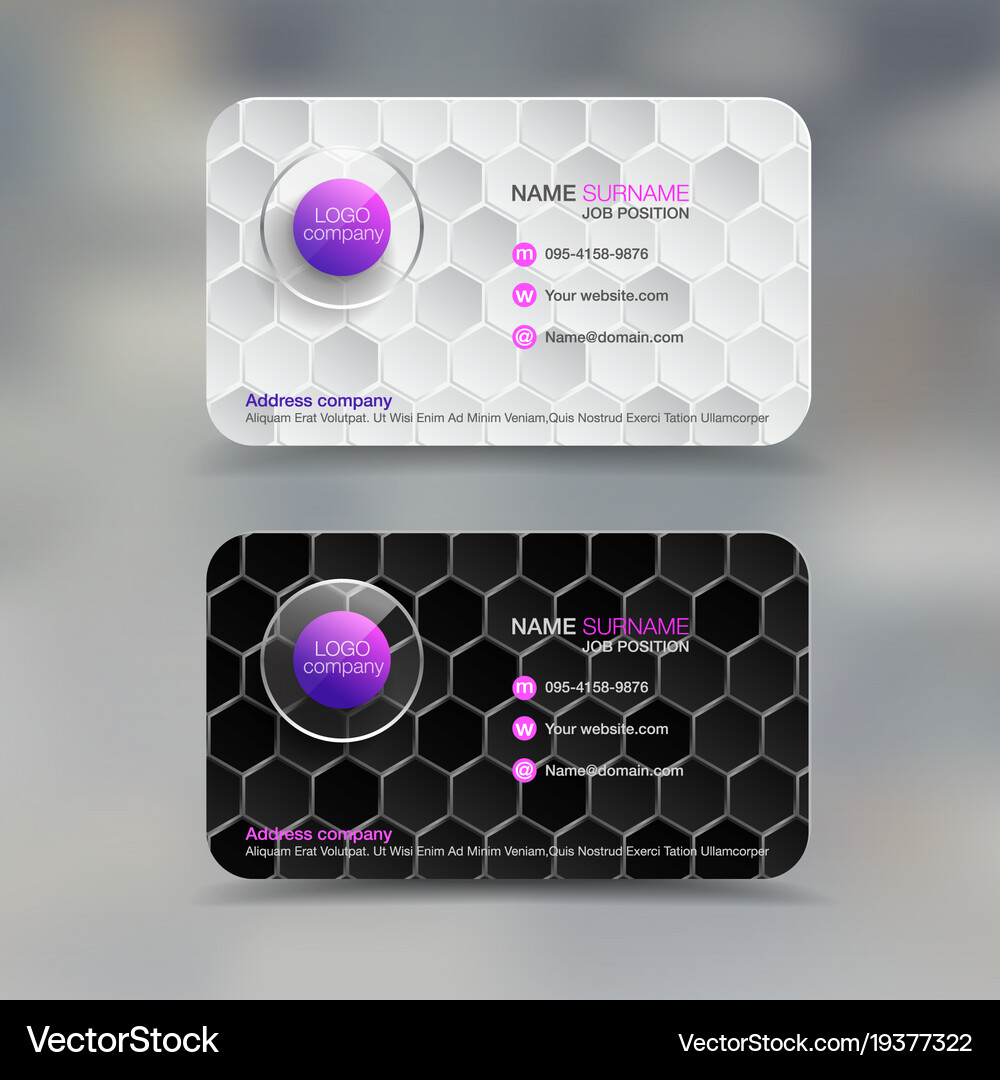 Business name card with diamond background Vector Image