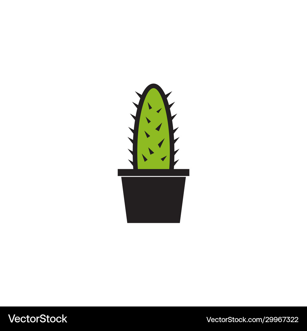 Cactus logo design template Royalty Free Vector Image