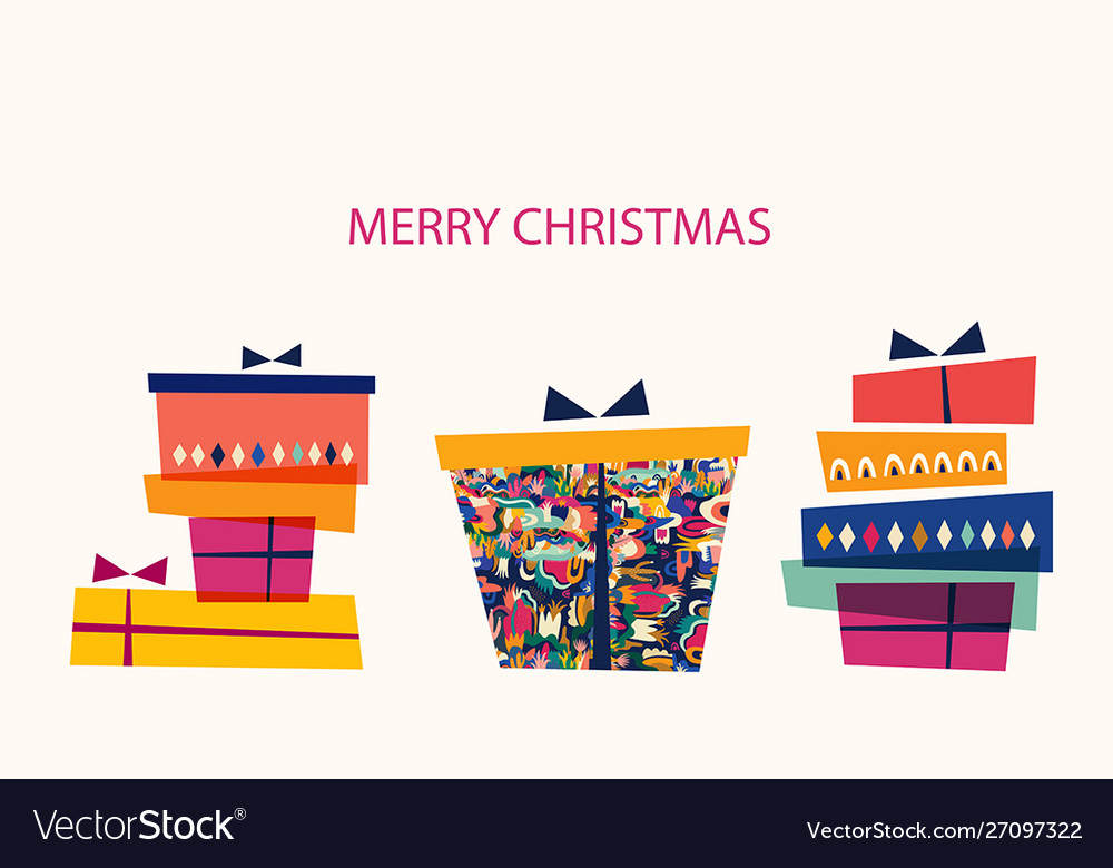 Christmas gifts Royalty Free Vector Image - VectorStock