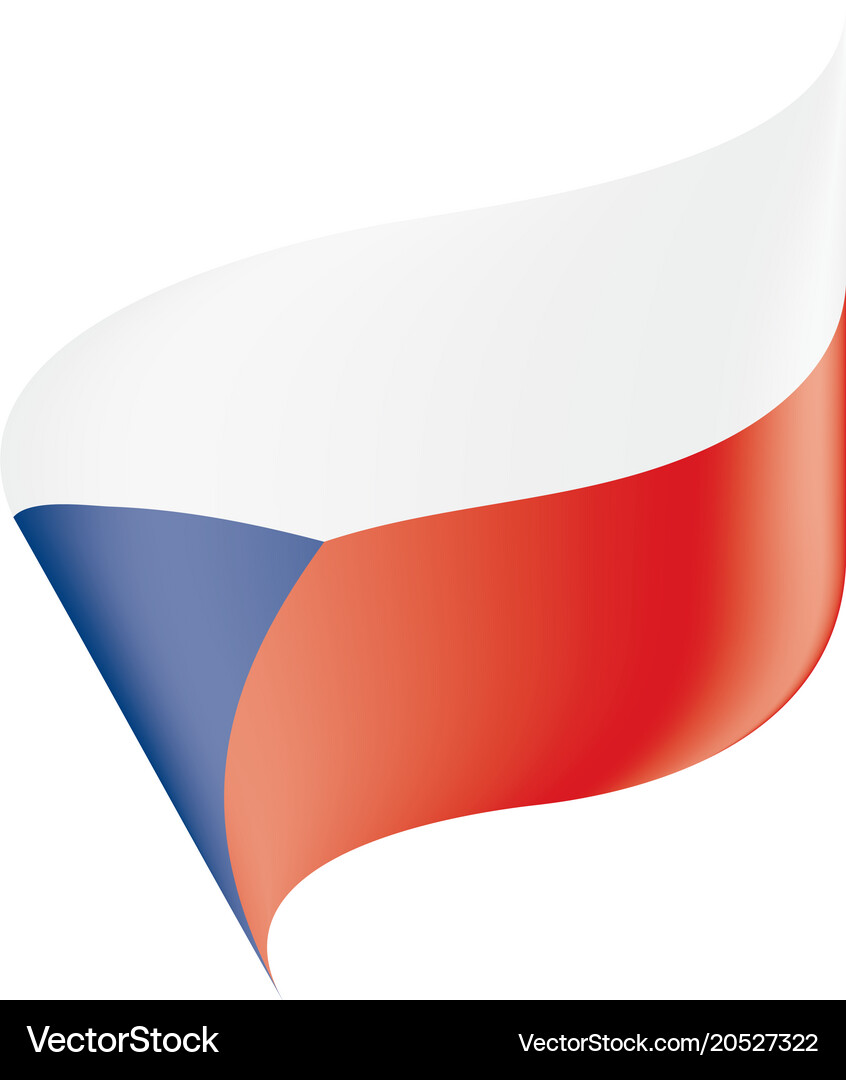Czechia flag Royalty Free Vector Image - VectorStock
