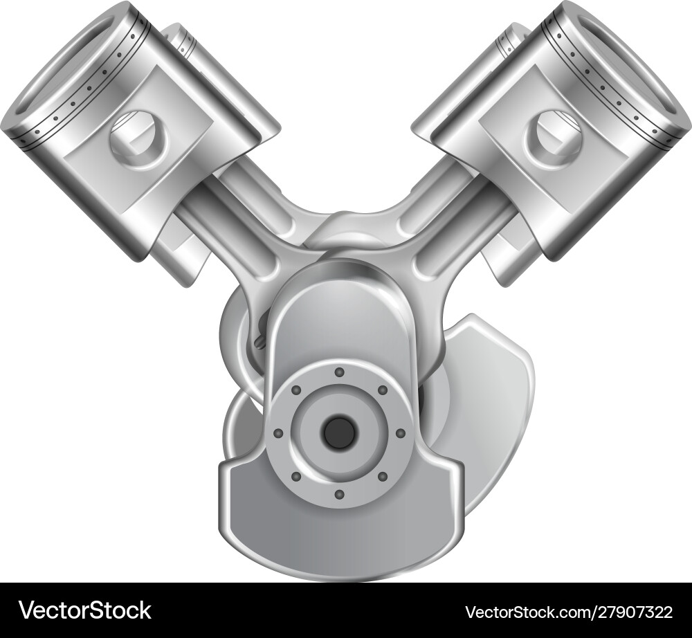 Engine pistons system composition Royalty Free Vector Image