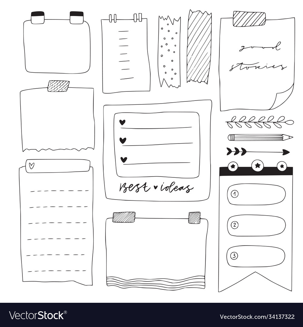 Printable Doodle Notes Template Free - Printable Templates