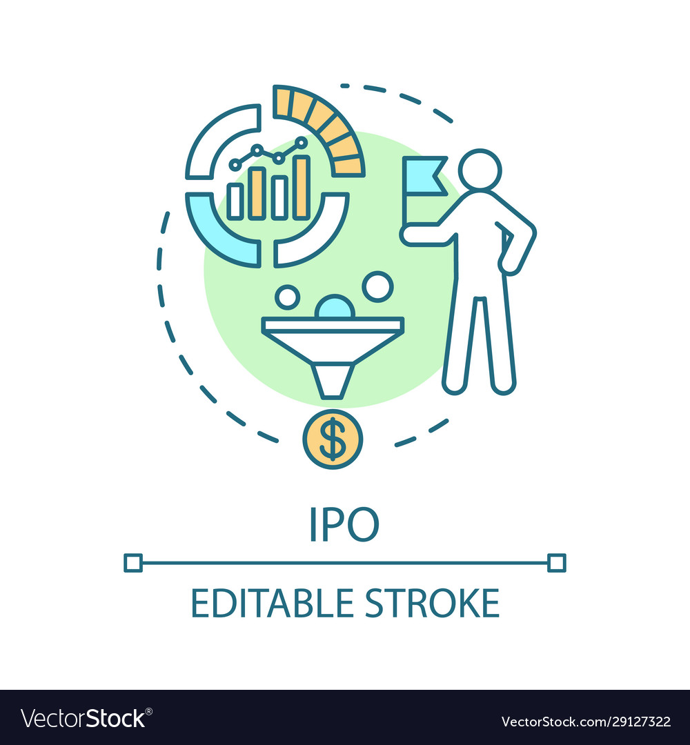 Ipo concept icon Royalty Free Vector Image - VectorStock