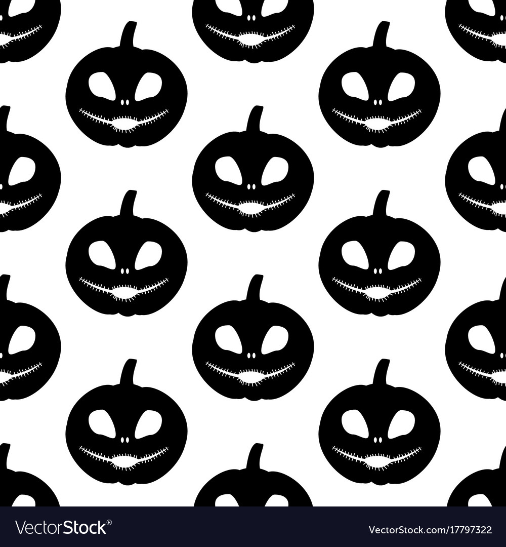 Jack-o-lantern pumpkin pattern Royalty Free Vector Image