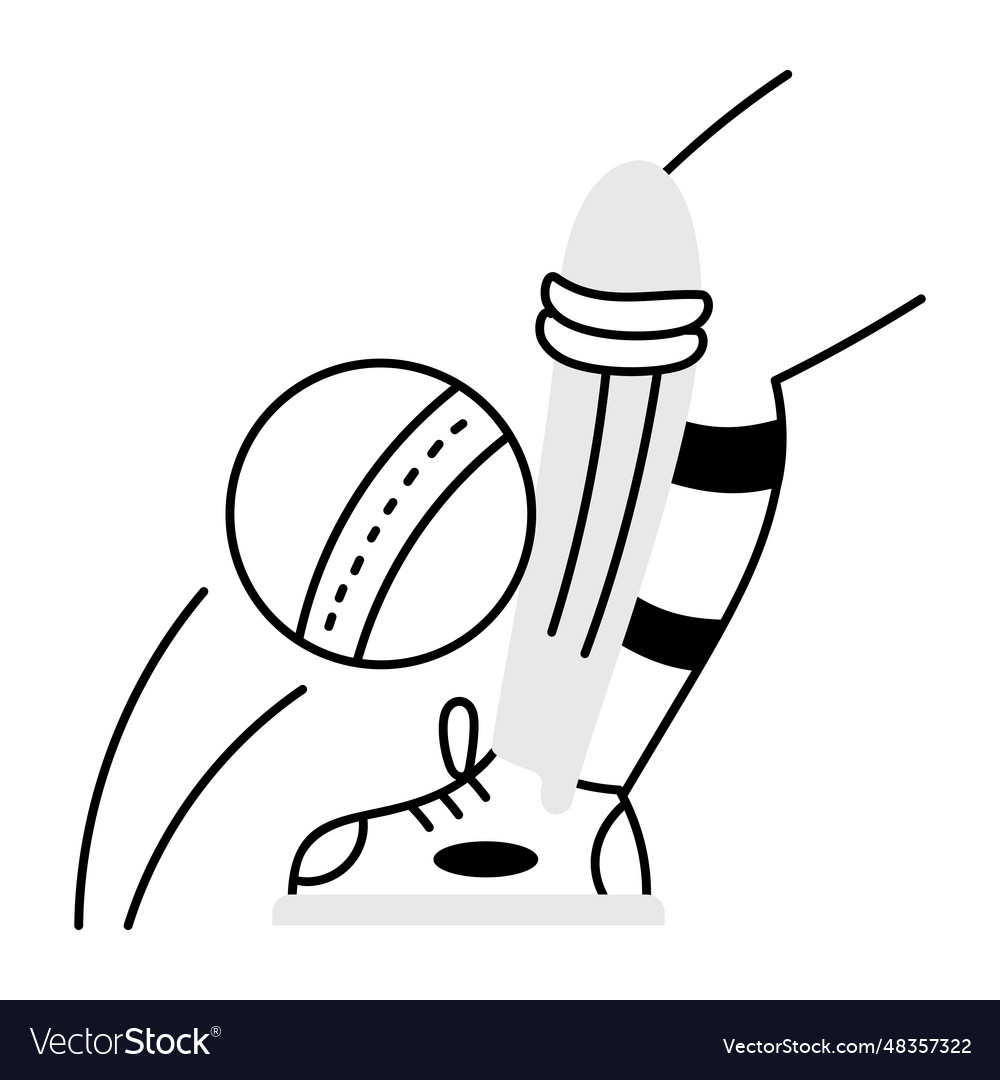 Lbw out Royalty Free Vector Image - VectorStock