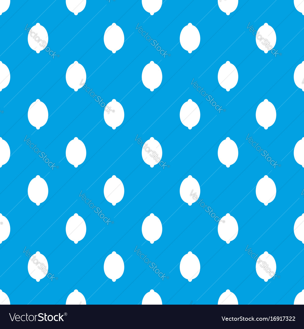 Lemon pattern seamless blue Royalty Free Vector Image