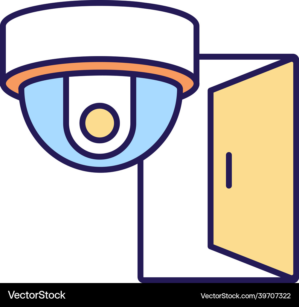 Outdoor camera rgb color icon Royalty Free Vector Image