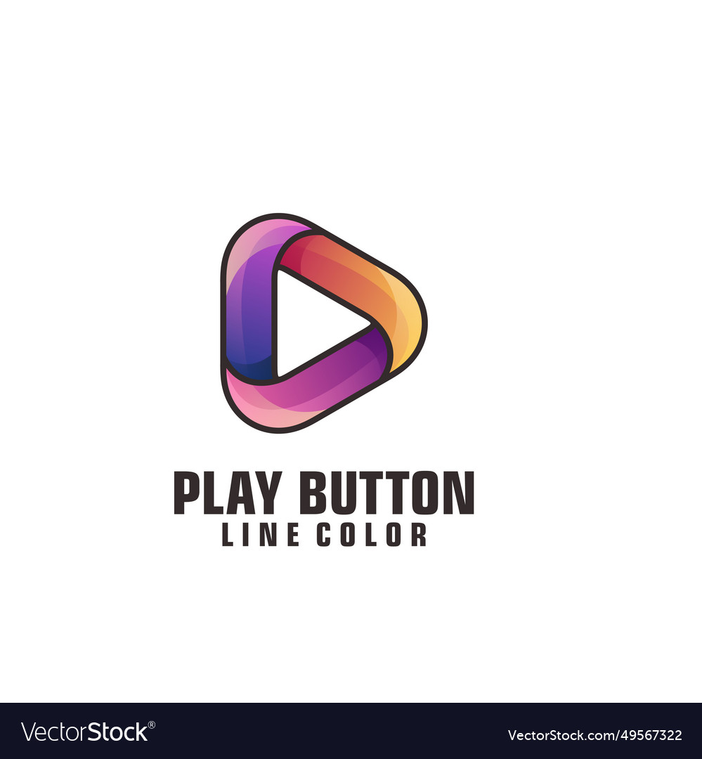 Play gradient logo Royalty Free Vector Image - VectorStock