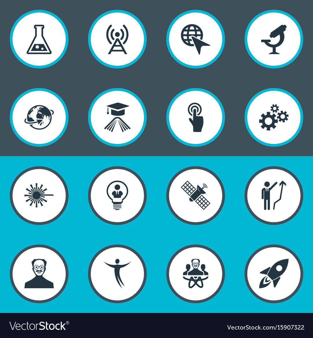 Set simple solution icons Royalty Free Vector Image