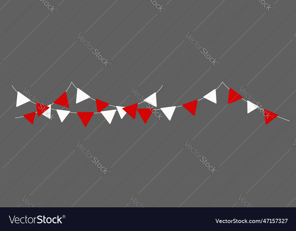 A red white flag Royalty Free Vector Image - VectorStock