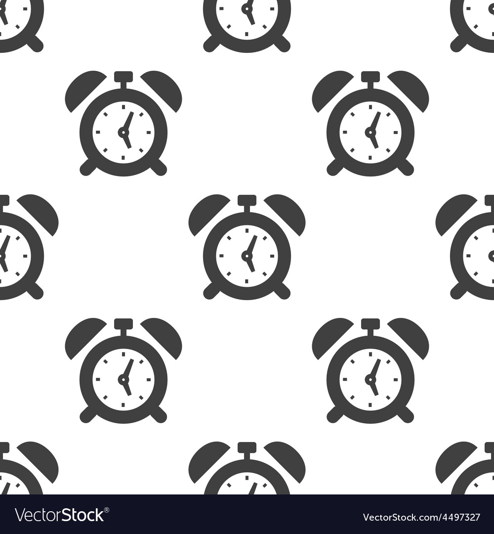 Alarm clock seamless pattern Royalty Free Vector Image
