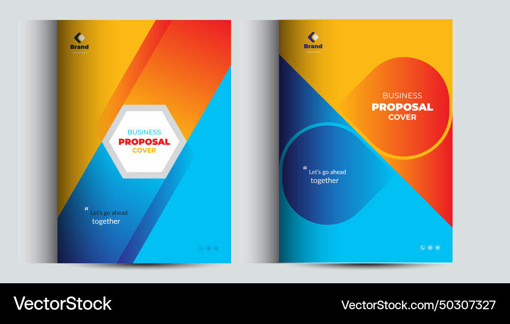 Business proposal cover design template concepts Vector Image