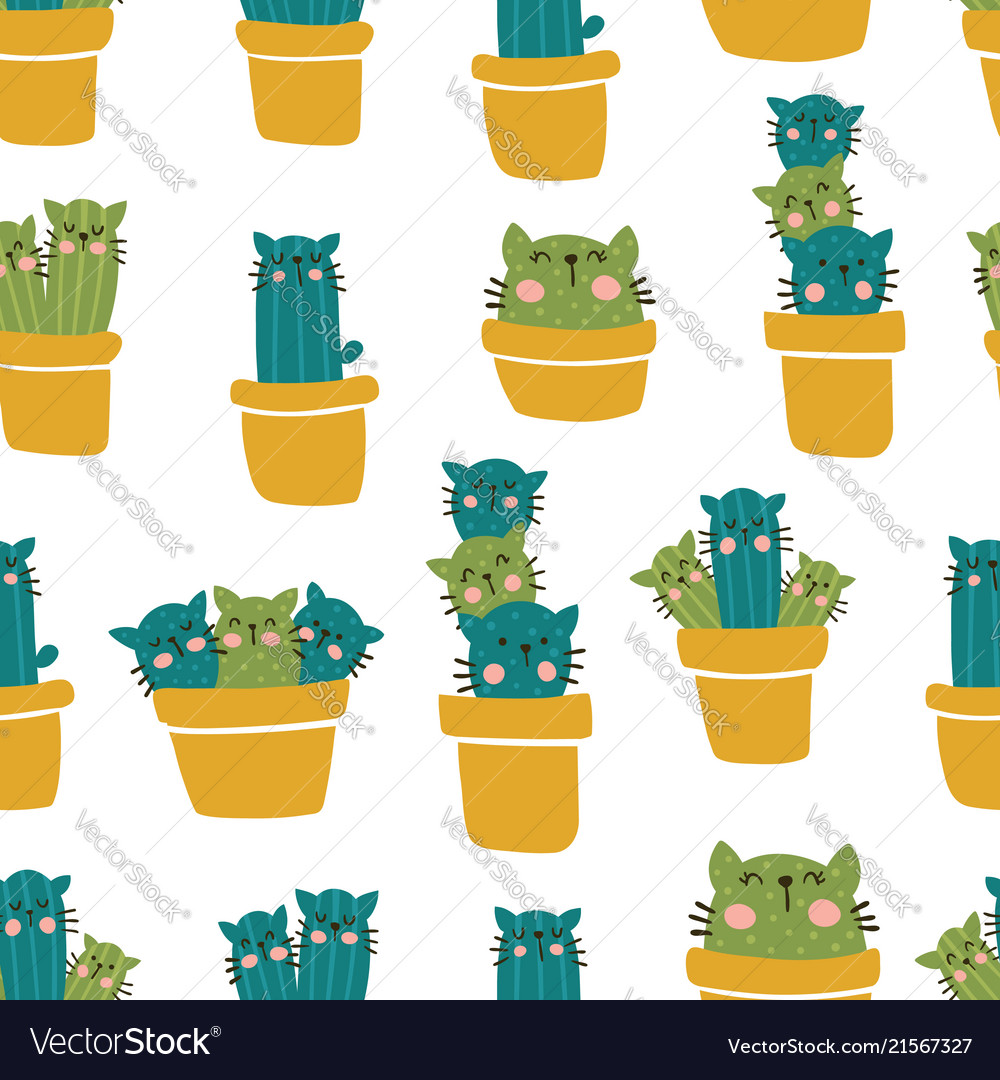Cat pattern Royalty Free Vector Image - VectorStock
