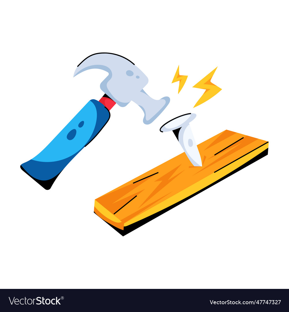 Hammer work Royalty Free Vector Image - VectorStock