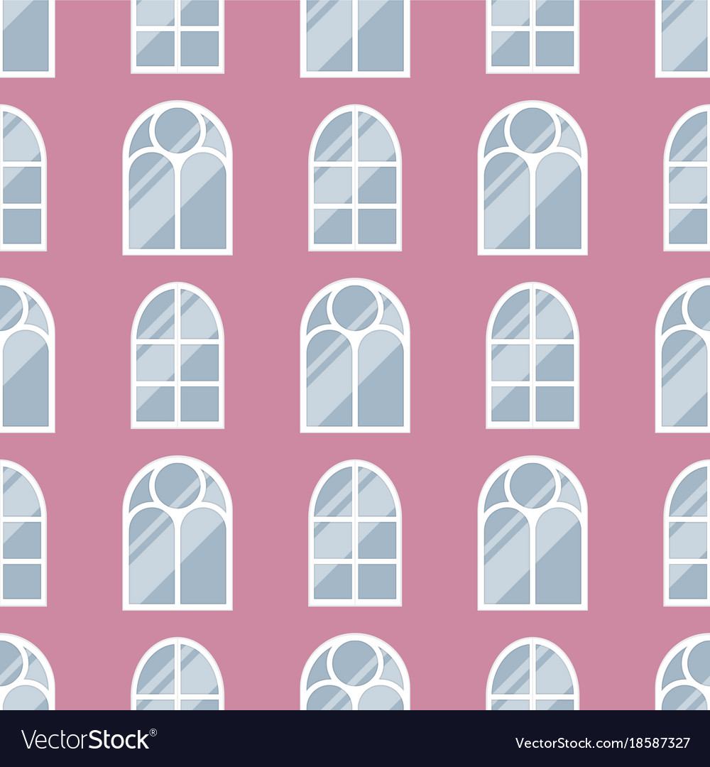 House windows elements flat style glass frames Vector Image