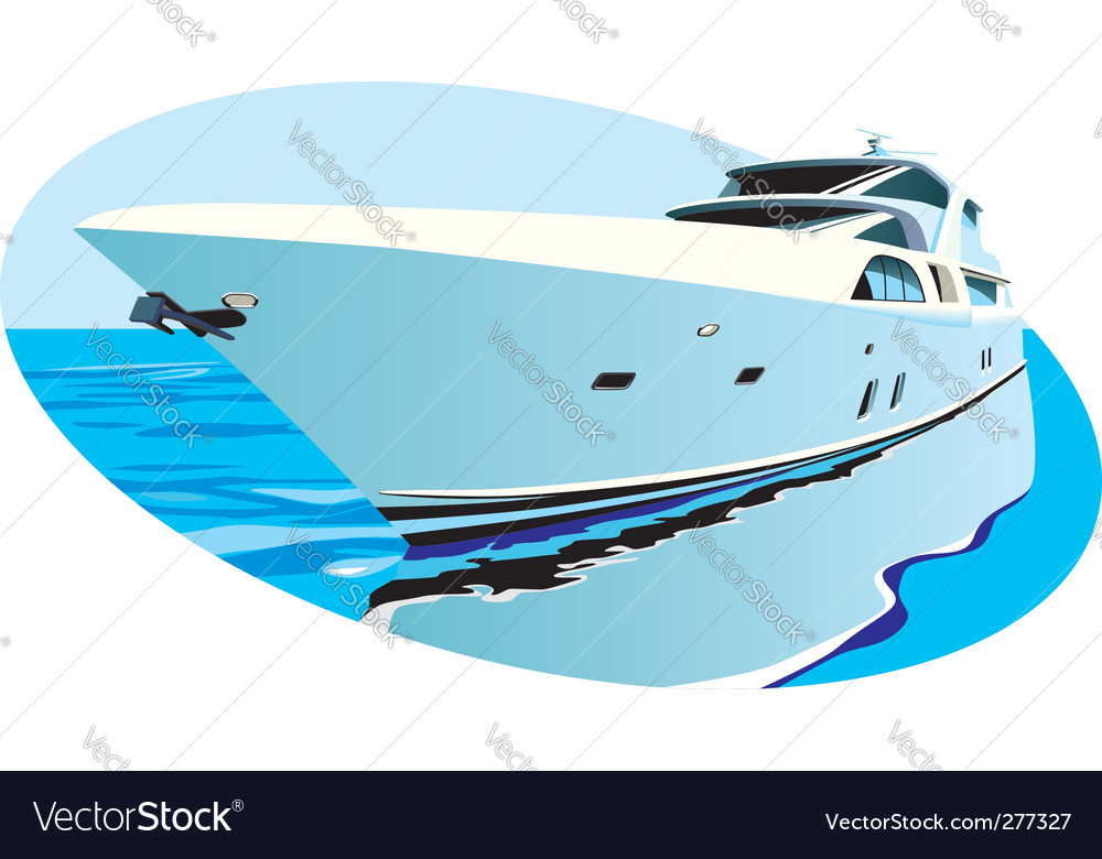 Luxury yacht Royalty Free Vector Image - VectorStock