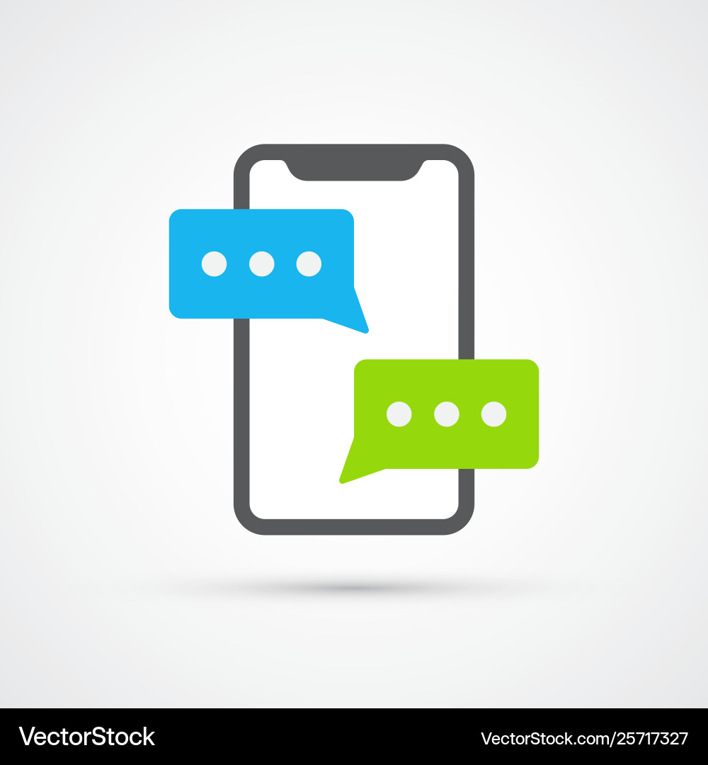 Phone communication trendy social symbol Vector Image
