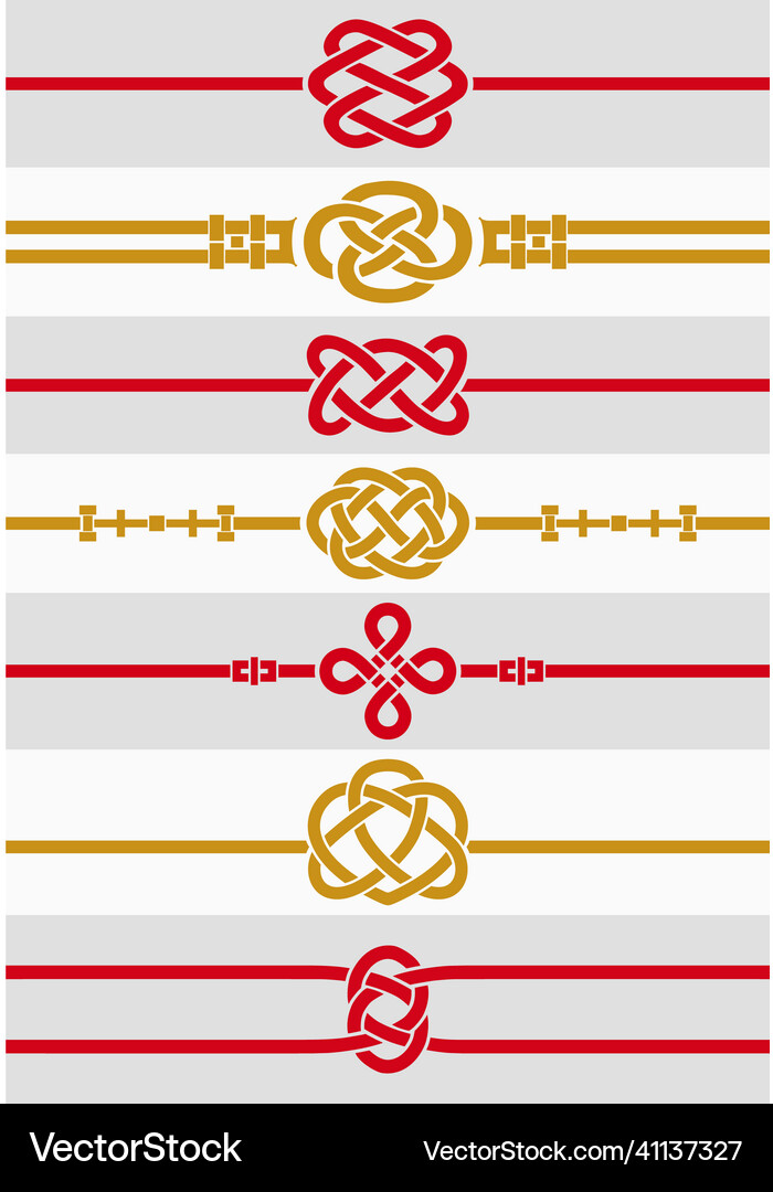 Seamless braid and stripes in chinese style Vector Image