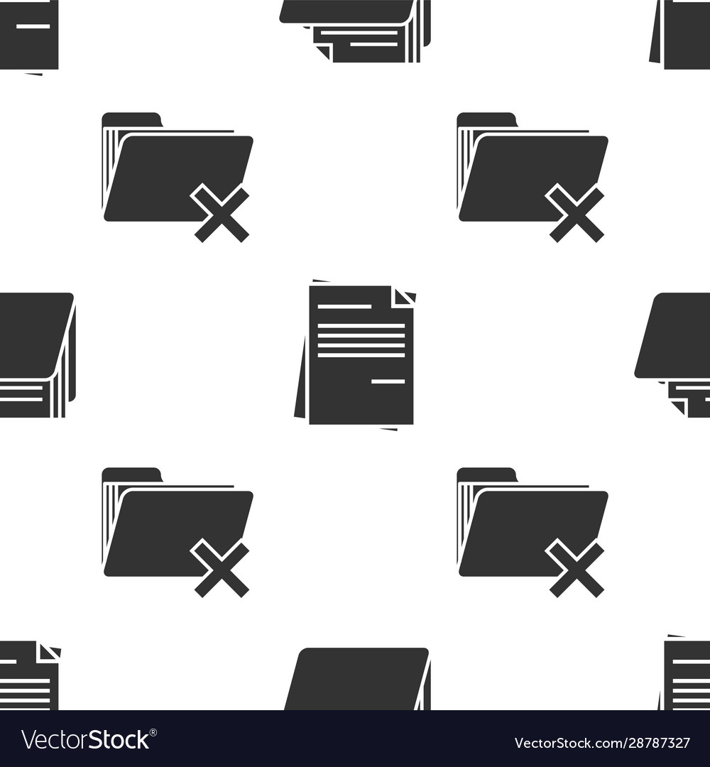 Set document folder file document and delete Vector Image