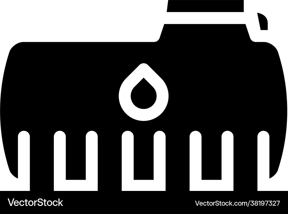 Tank plastic detail glyph icon Royalty Free Vector Image