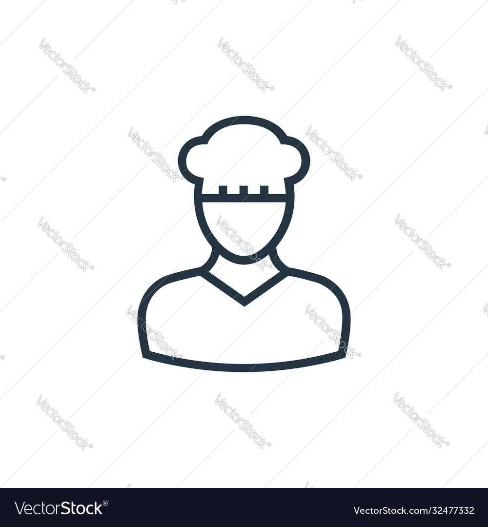 Baker icon editable stroke linear Royalty Free Vector Image