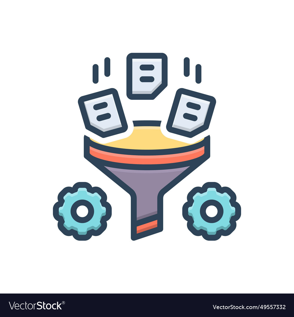 Data filter Royalty Free Vector Image - VectorStock