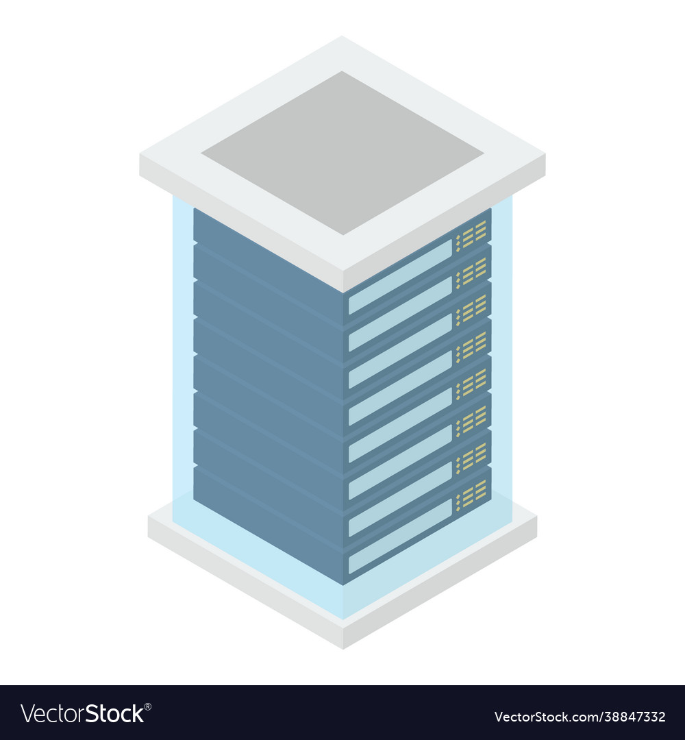Data server rack Royalty Free Vector Image - VectorStock