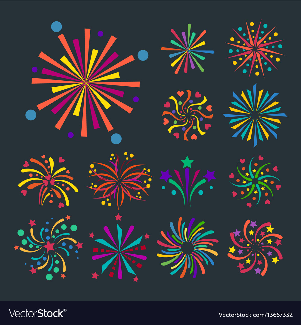 Firework icon isolated Royalty Free Vector Image