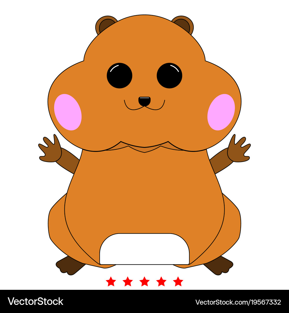 Hamster silhouette icon color fill style Vector Image