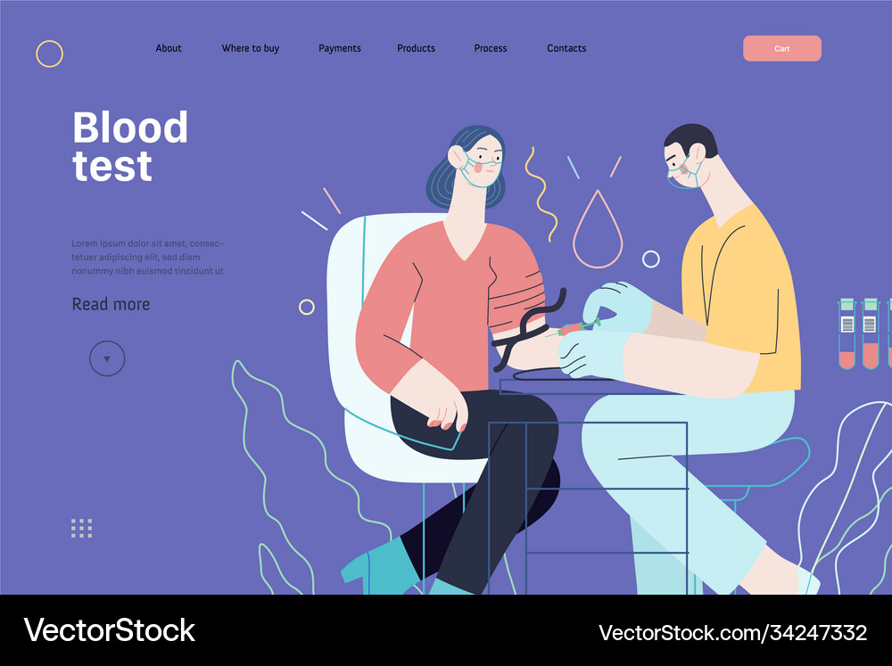 Medical tests - blood test Royalty Free Vector Image