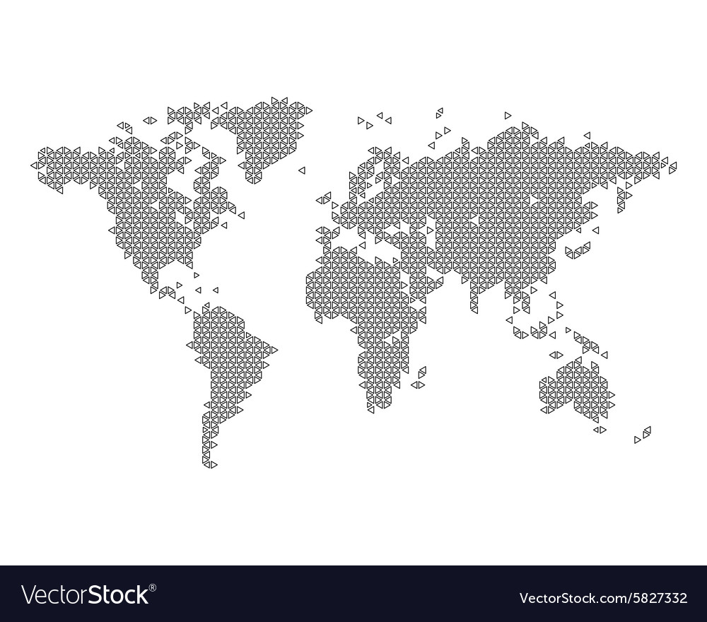 World map Royalty Free Vector Image - VectorStock