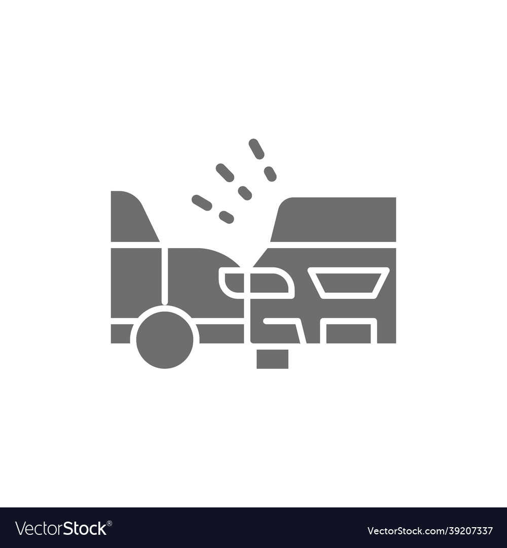 Accident side collision with two automobiles car Vector Image Accident side collision with two automobiles car Vector Image