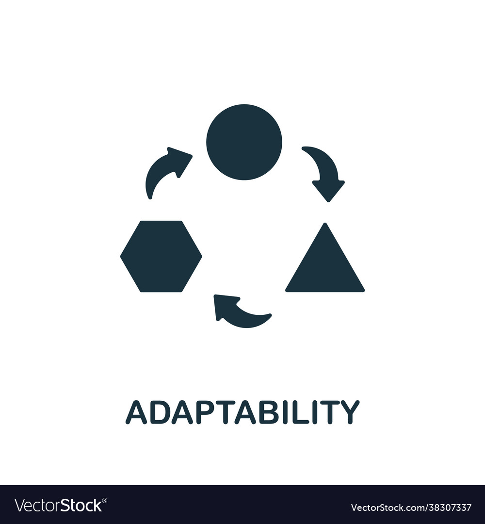 Adaptability icon monochrome simple element from Vector Image Adaptability icon monochrome simple element from Vector Image