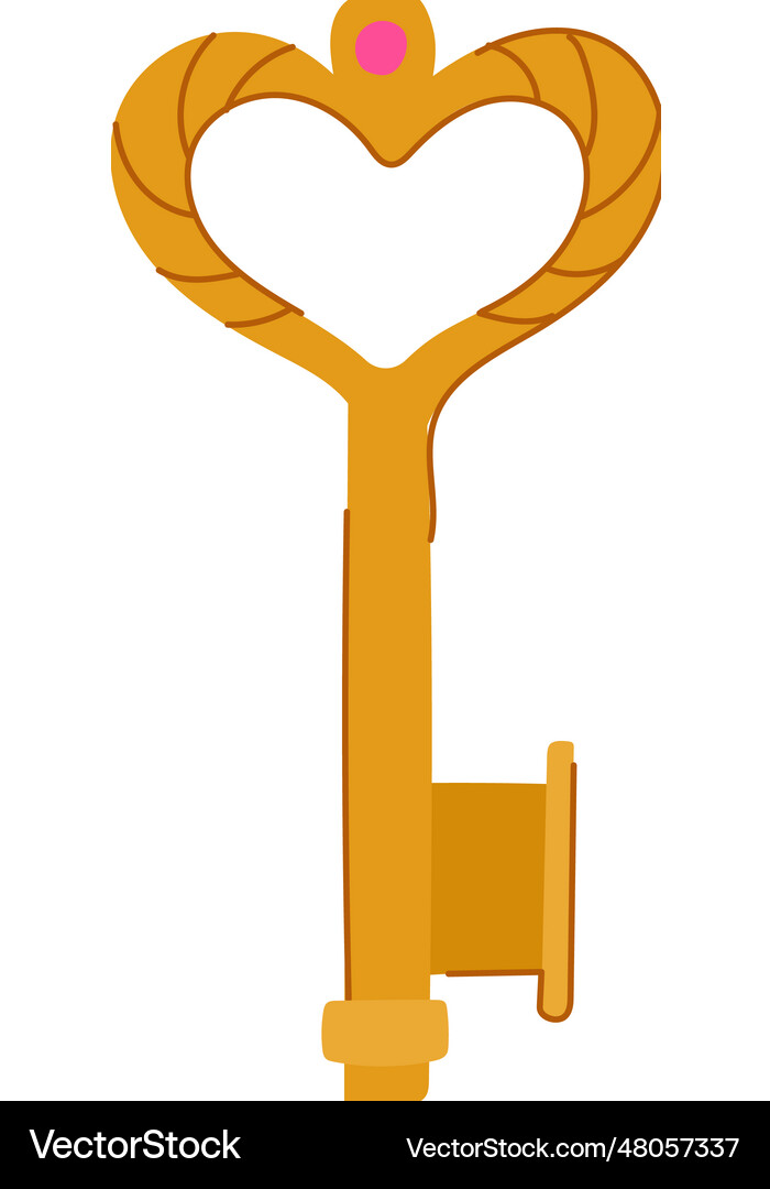 Antique key vintage cartoon Royalty Free Vector Image
