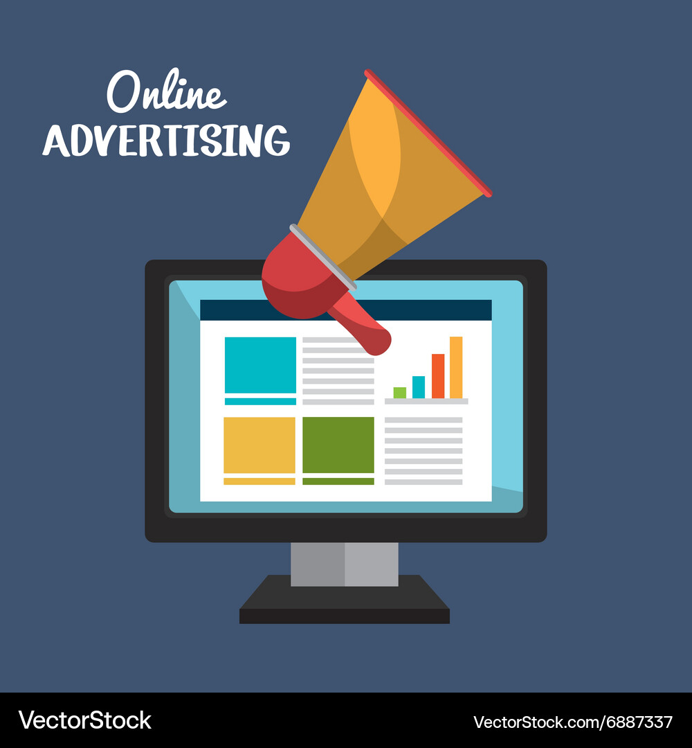 Digital advertising and marketing Royalty Free Vector Image