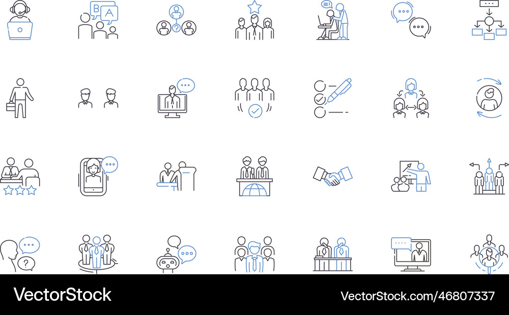 Exchange line icons collection swap barter Vector Image