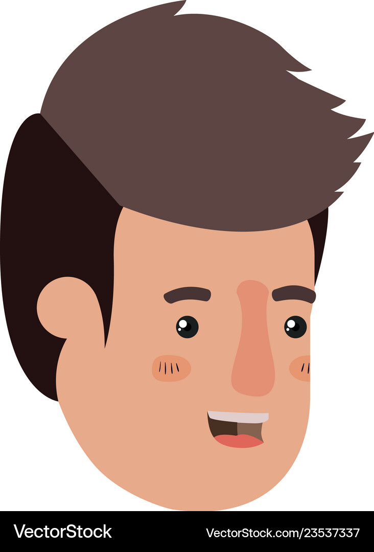 Head of man avatar character Royalty Free Vector Image