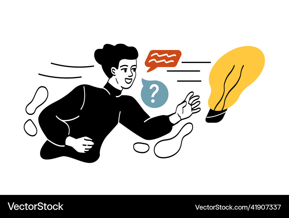 Pursuit of idea Royalty Free Vector Image - VectorStock