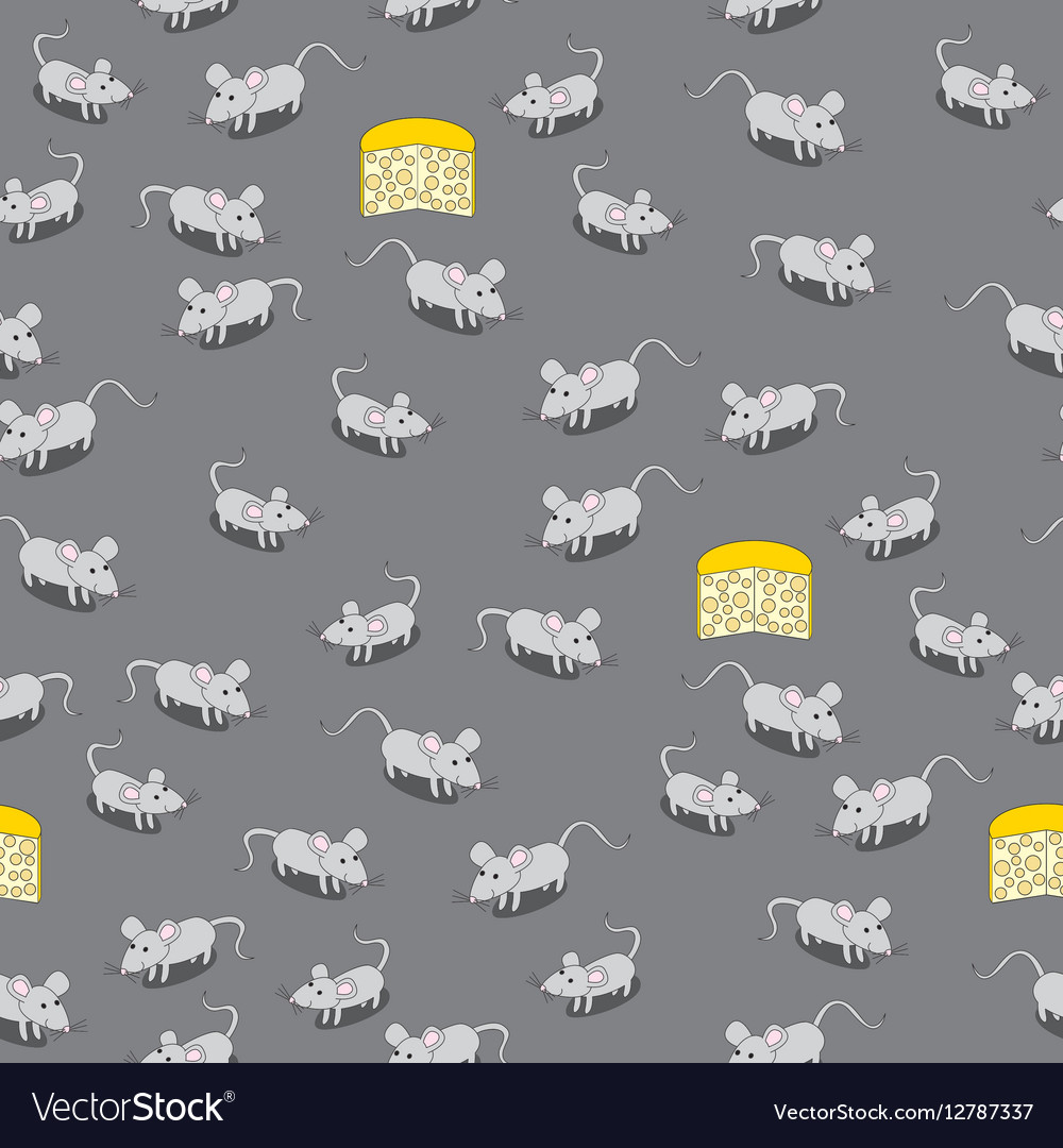 Seamless mice pattern Royalty Free Vector Image