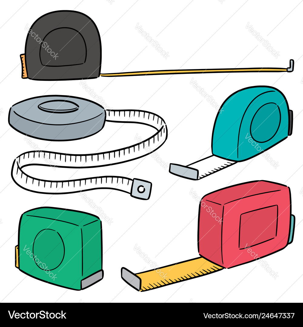 Set of measuring tape Royalty Free Vector Image