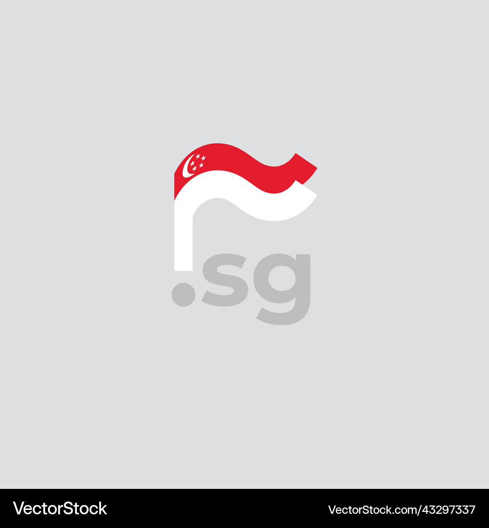 Singapore flag icon original simple design marker Vector Image