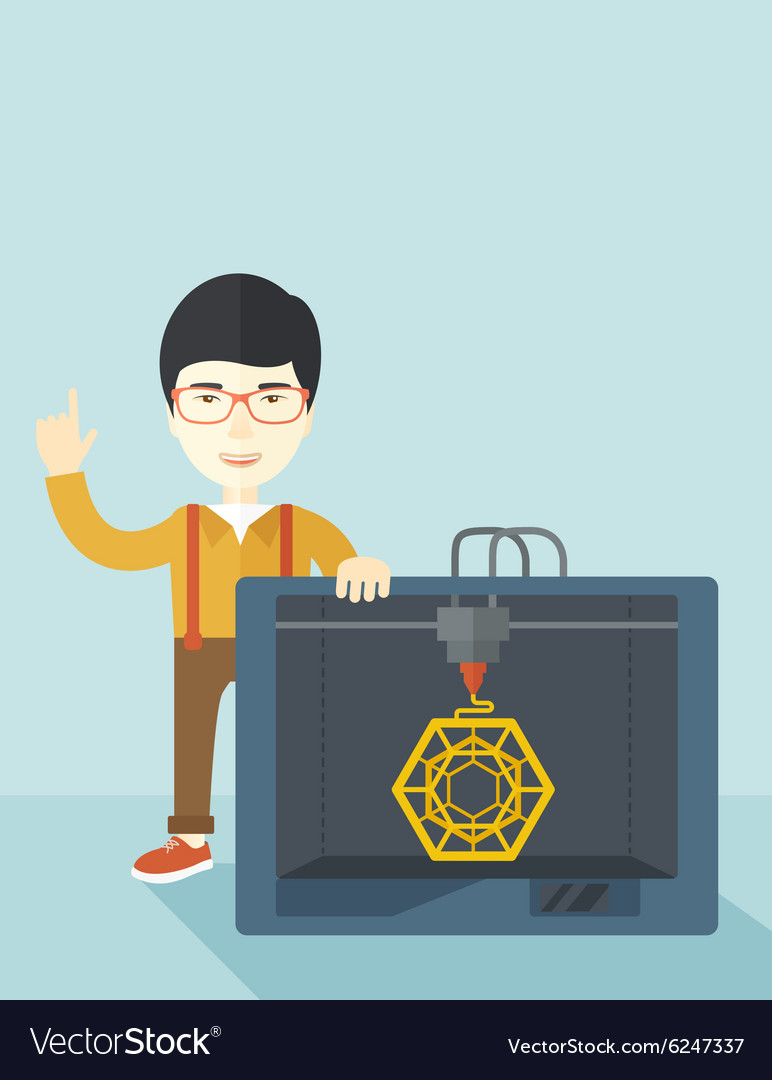 Three d printing Royalty Free Vector Image - VectorStock