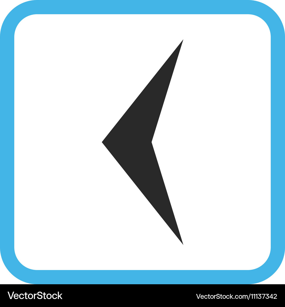 Arrowhead left icon in a frame Royalty Free Vector Image