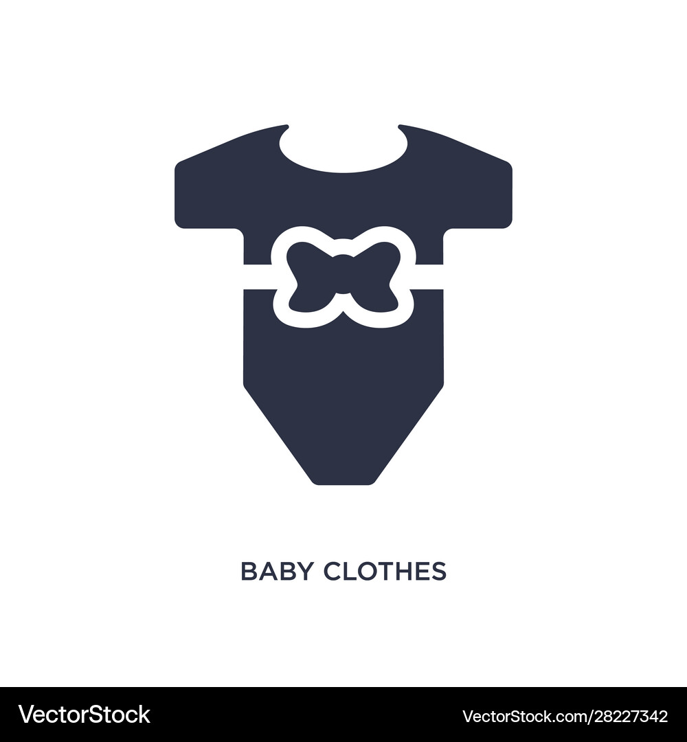 Baby clothes icon on white background simple Vector Image