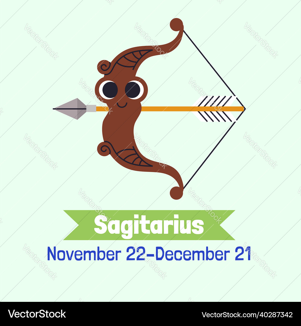 Cartoon zodiac sign flat design Royalty Free Vector Image