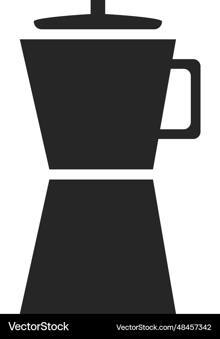 Coffee maker black icon hot drink electric pot Vector Image