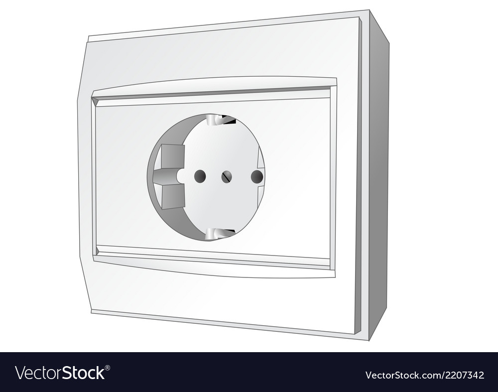 Electric socket Royalty Free Vector Image - VectorStock