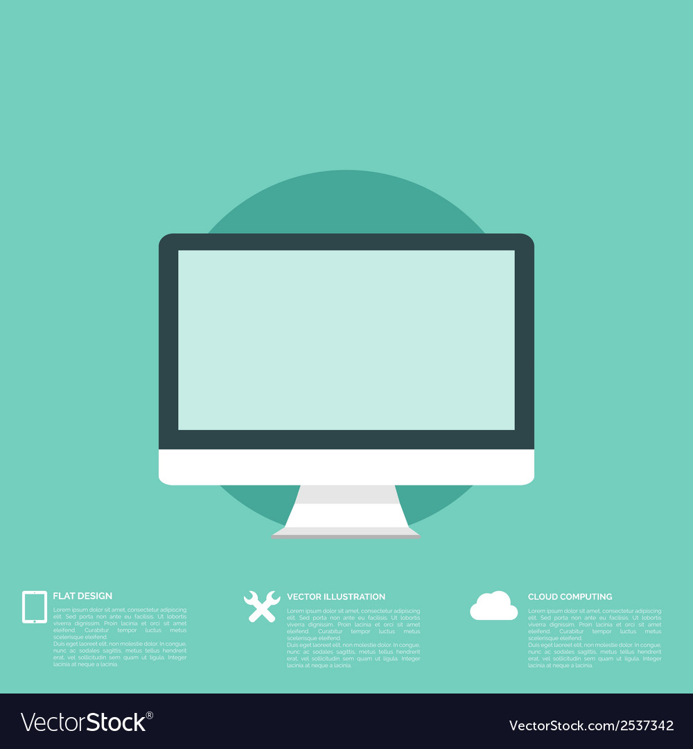 Flat abstract background with web icons interface Vector Image